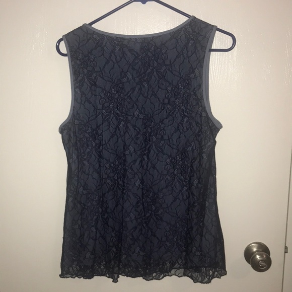 Chico's | Tops | Blue Lace Tank Top | Poshmark